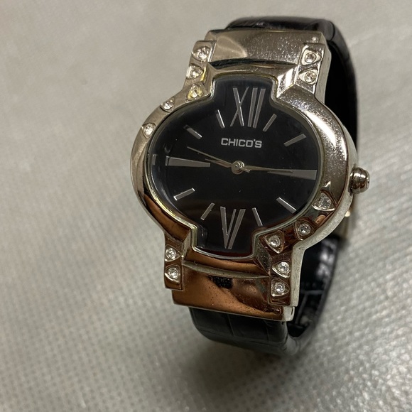 Chico's | Accessories | Rhinestone Cuff Watch | Poshmark